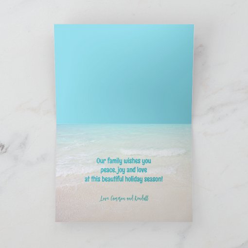 Tropical Blue Ocean Beaches Christmas Cards | Zazzle