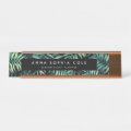 Tropical Botanical Desk Name Plate | Zazzle