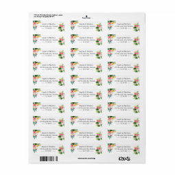 Tropical Botanical Floral Summer Themed Label | Zazzle