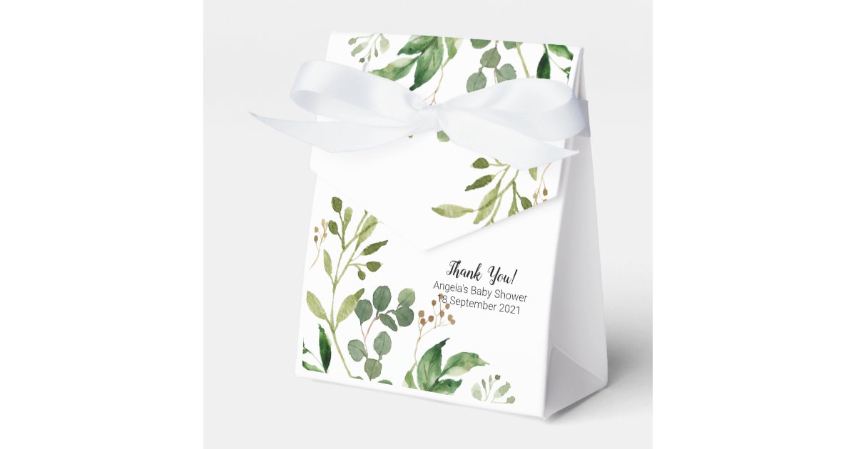 Tropical Botanical Greenery Favor Box | Zazzle