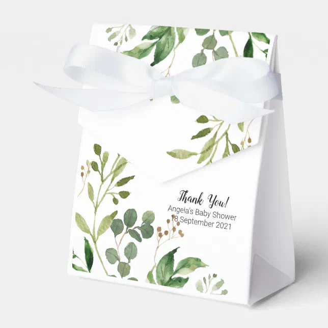 Tropical Botanical Greenery Favor Box | Zazzle