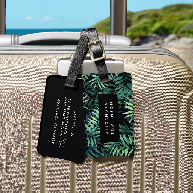 Tropical Botanical Luggage Tag | Zazzle