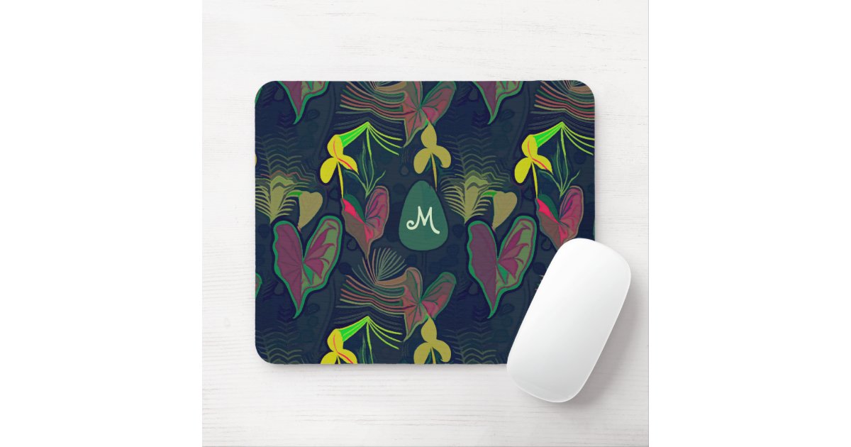 Tropical Botanical Plants Flowers Mouse Pad | Zazzle