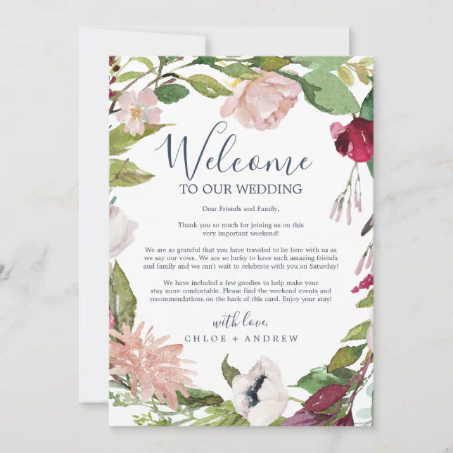Tropical Breeze Welcome Letter & Itinerary | Zazzle