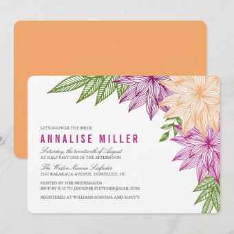 Tropical Brights Bridal Shower Invitation | Zazzle