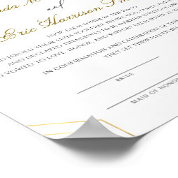 Tropical Certificate Of Marriage Poster | Zazzle