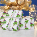 tropical Christmas palm tree Wrapping Paper | Zazzle