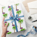 tropical Christmas palm tree Wrapping Paper | Zazzle