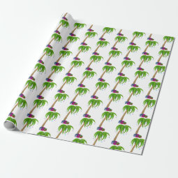 tropical Christmas palm tree Wrapping Paper | Zazzle