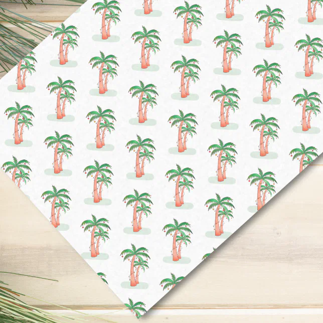 Tropical Christmas Palm Trees Tissue Paper | Zazzle