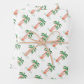 Tropical Christmas Palm Trees Wrapping Paper Sheets | Zazzle