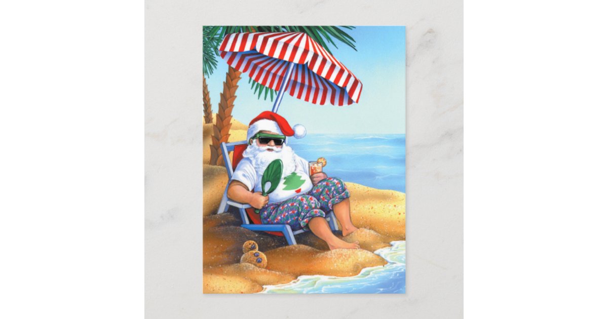 Tropical Christmas postcard | Zazzle