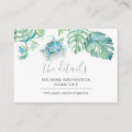 Tropical Coastal Sea Turtle Guest Details Insert | Zazzle