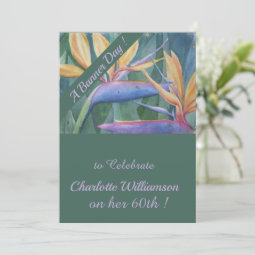 Tropical Colorful Watercolor Floral Birthday Invitation | Zazzle