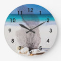 Tropical Coral Beach Wall Clock | Zazzle