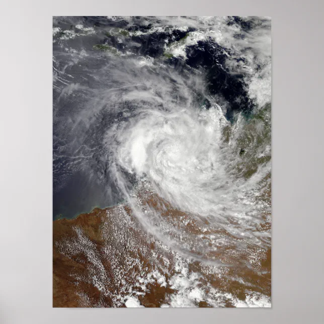 Tropical Cyclone Billy over Australia Poster | Zazzle