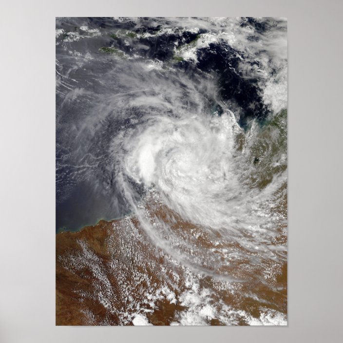 Tropical Cyclone Billy over Australia Poster | Zazzle.com