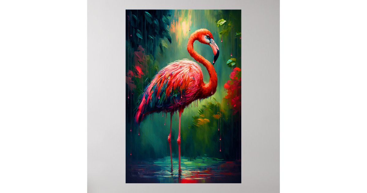 Tropical Depression - Flamingo Poster Print | Zazzle