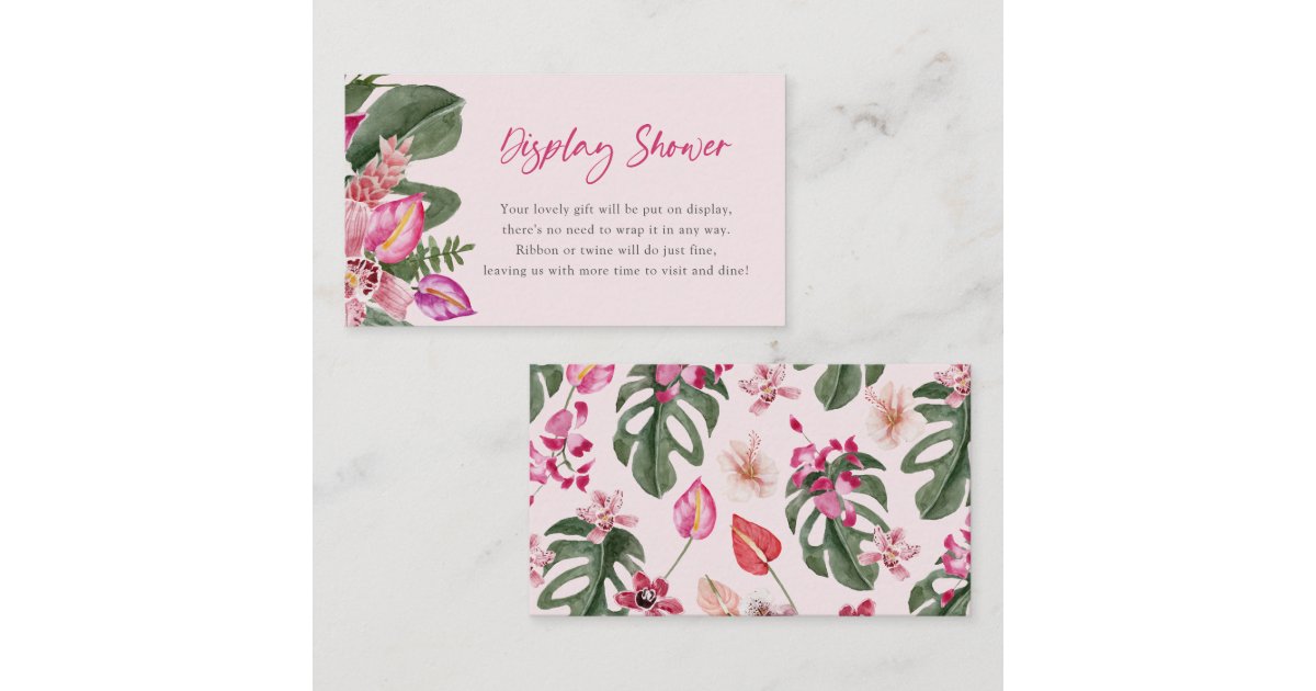 Tropical Display Shower Card | Zazzle