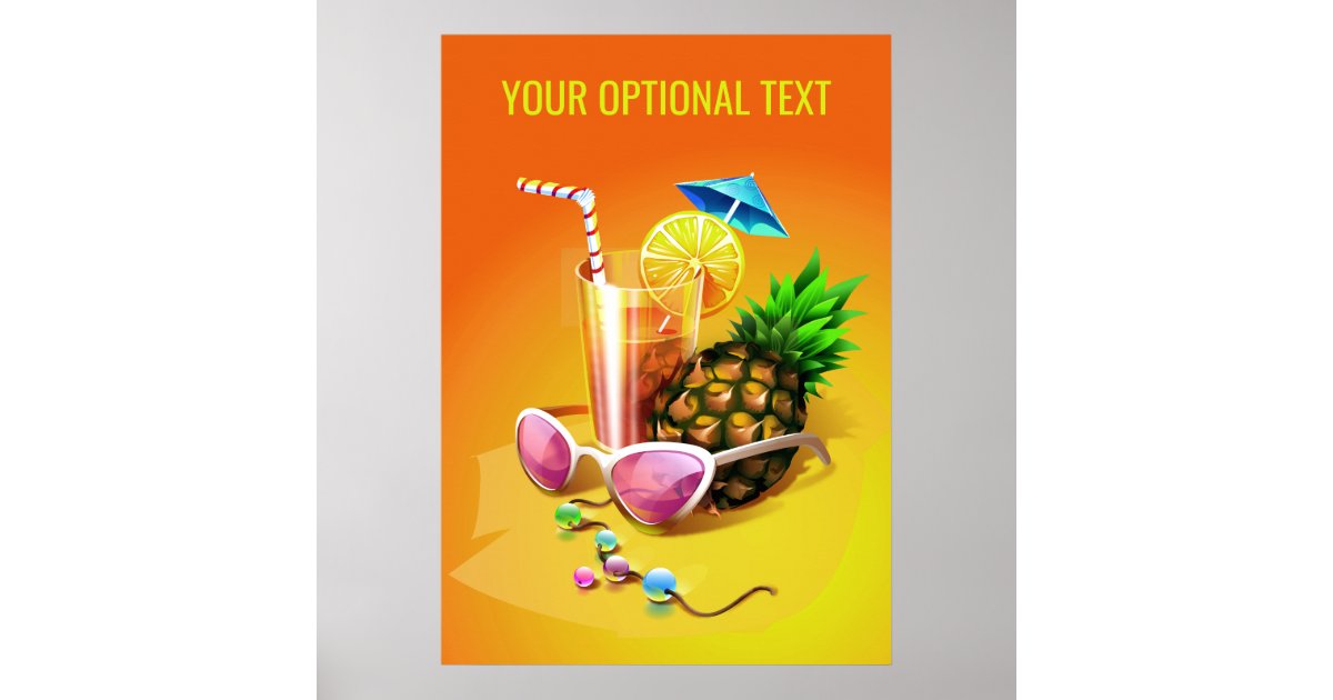 Tropical Drink custom poster | Zazzle
