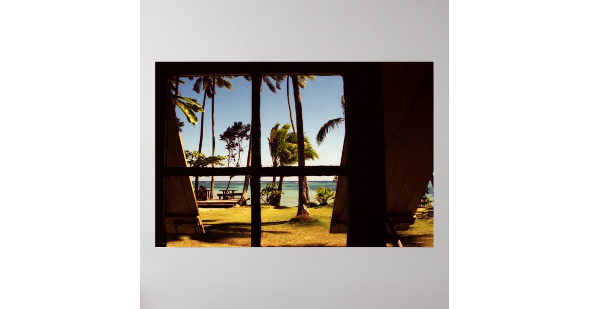 Tropical Fiji Beach Scene wapm Poster | Zazzle