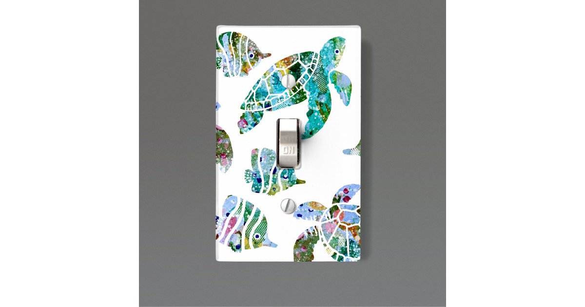Tropical Fish and Sea Turtles Light Switch Cover | Zazzle