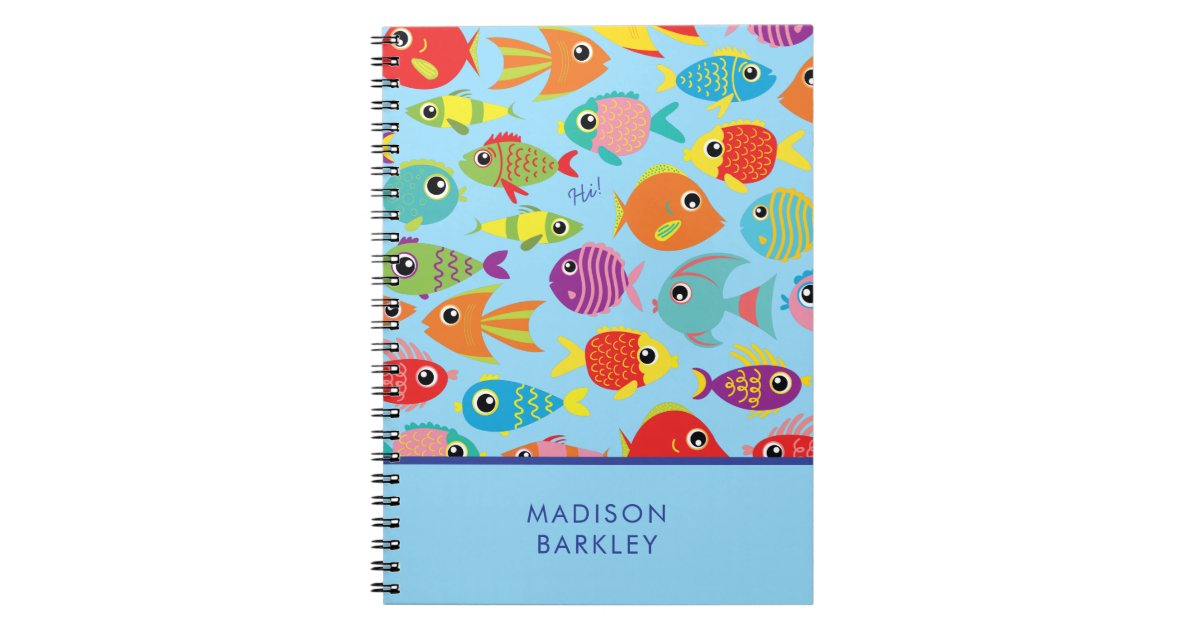 Tropical Fish Aquarium Cute Kid's Notebook | Zazzle