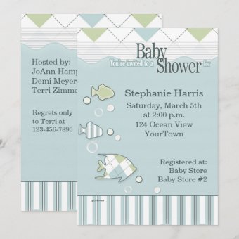 Tropical Fish Baby Shower Invitation | Zazzle
