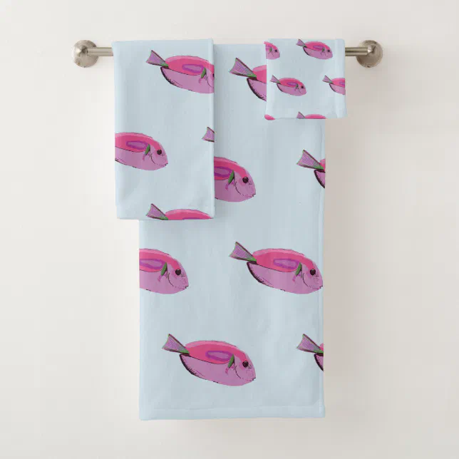 Tropical Fish Bathroom Towel Set | Zazzle