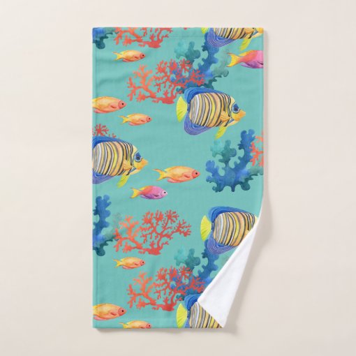 Tropical Fish & Coral Bath Towel Set | Zazzle
