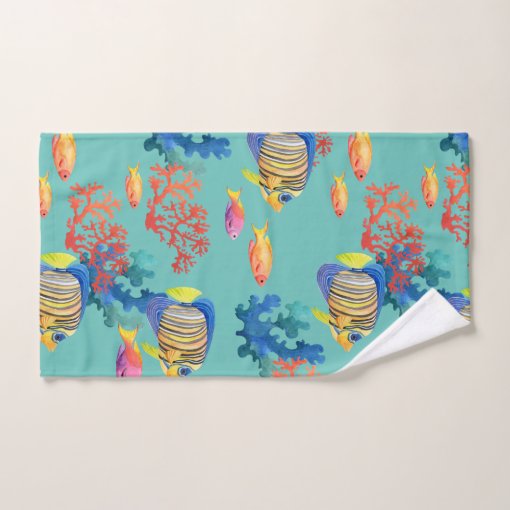 Tropical Fish & Coral Bath Towel Set | Zazzle