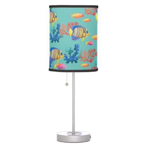 Tropical Fish & Coral Table Lamp | Zazzle