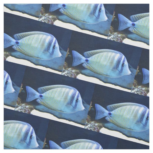 African Peacock Cichlid Tropical Fish Fabric | Zazzle.com