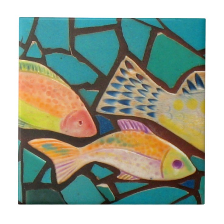 Tropical Fish Mosaic Tile | Zazzle