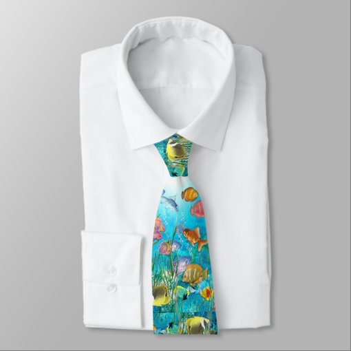 Tropical Fish Neck Tie | Zazzle