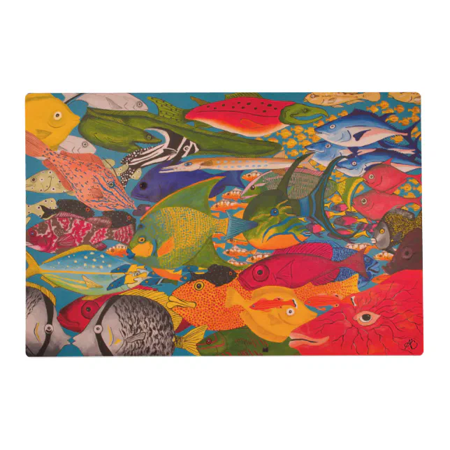 Tropical Fish Placemats | Zazzle