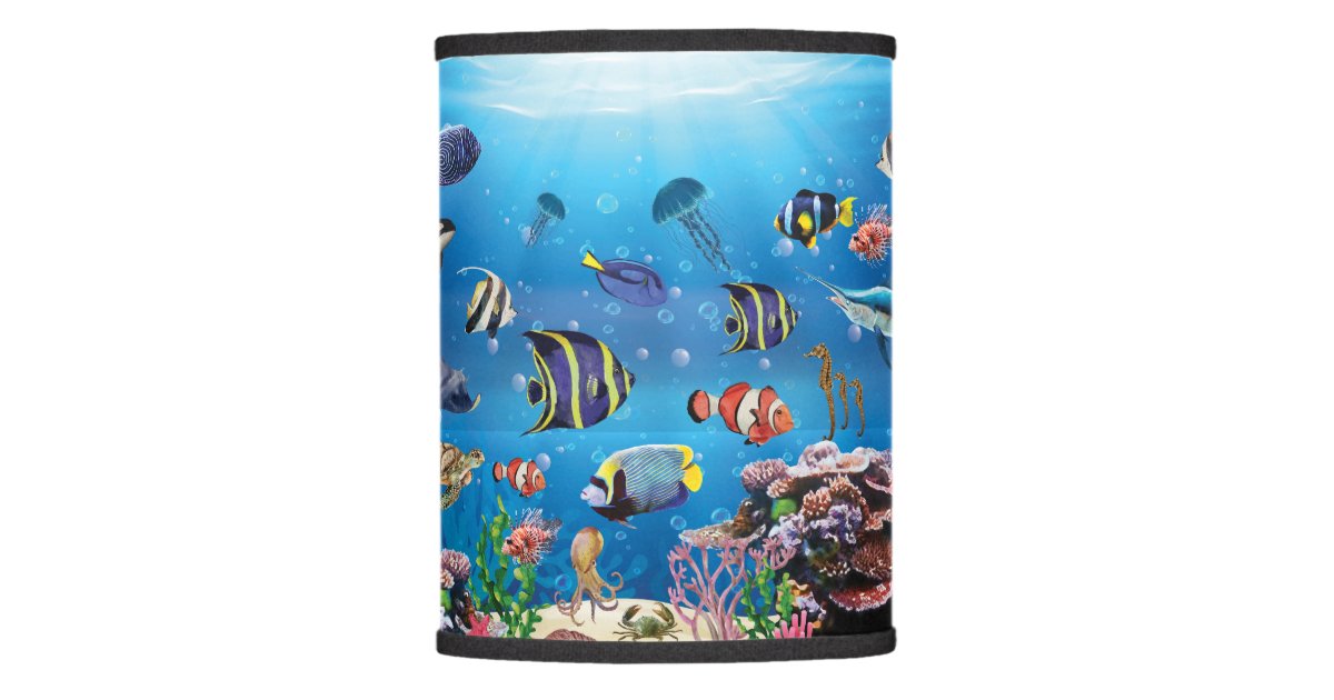 Tropical Fish swimming Seabed Lamp Shade | Zazzle