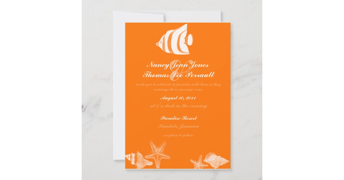 Tropical Fish Wedding Invitation | Zazzle
