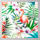 Tropical flamingo art poster | Zazzle
