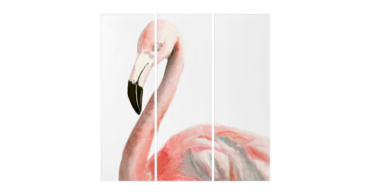 Tropical Flamingo Bird Triptych | Zazzle