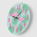 tropical flamingo clock | Zazzle