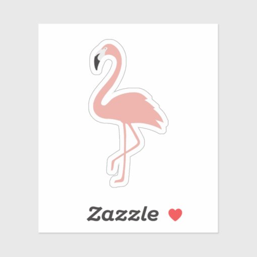 Tropical Flamingo Cute Sticker | Zazzle