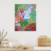 Tropical Flamingo Poster | Zazzle