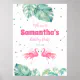 Tropical Flamingo Welcome Party Sign | Zazzle