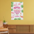 Tropical Flamingo Welcome sign, Tropical poster | Zazzle
