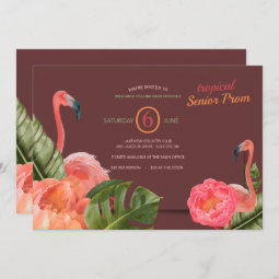 Tropical Flamingos Prom Invitations | Zazzle