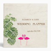 Tropical Flamingos Wedding Binder | Zazzle