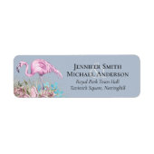 Tropical Flamingos Wedding Label | Zazzle