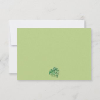 Tropical Floral and Foliage Botanical Wedding RSVP Card | Zazzle
