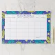 Tropical Floral Custom Desk Pad Monthly Calendar | Zazzle